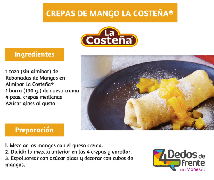 Receta: Crepas de mango